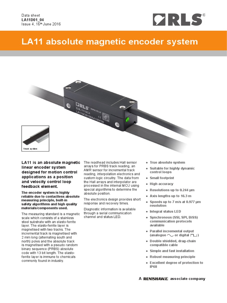 Data Sheet LA11 Absolute Linear Magnetic Encoder PDF | PDF | Power ...