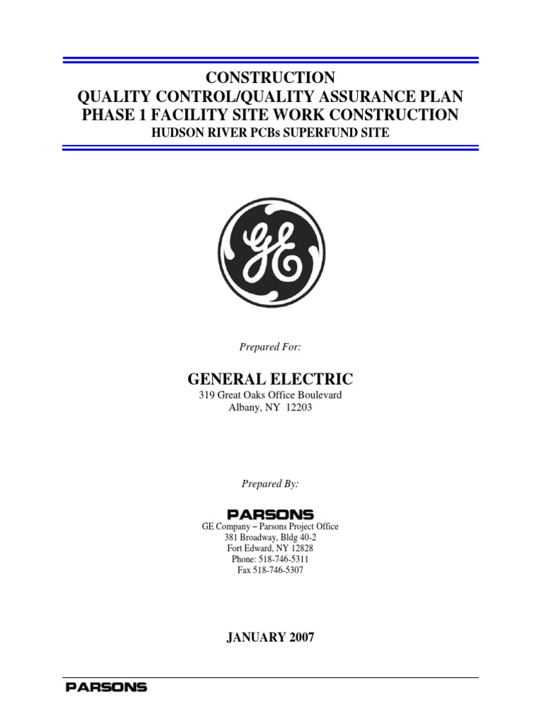 Construction Quality Control/Quality Assurance Plan Phase 1 Facility ...