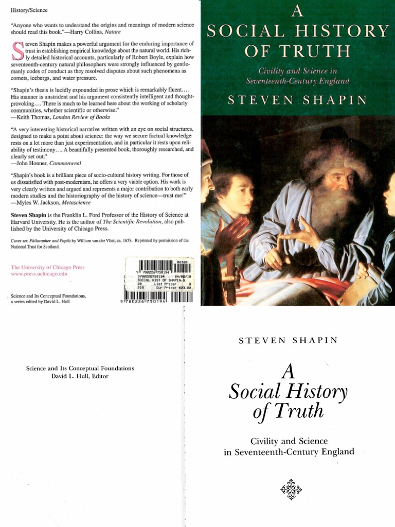 A Social History of Truth Steven Shapin PDF | PDF