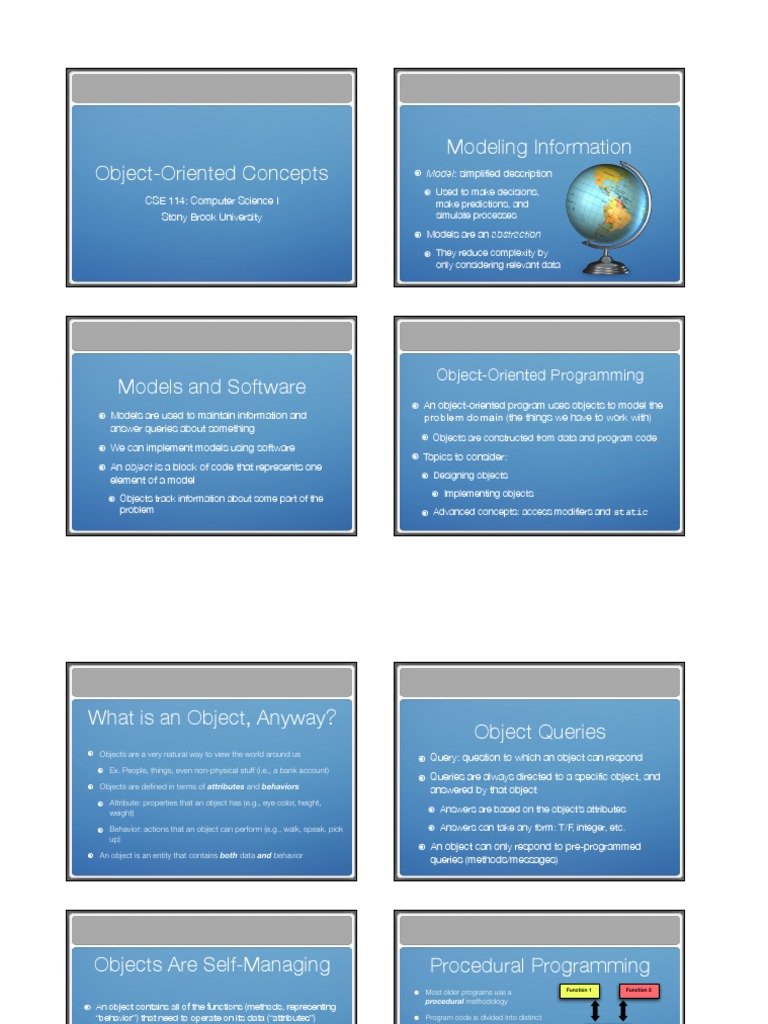 07 Object Oriented Concepts | PDF | Constructor (Object Oriented ...