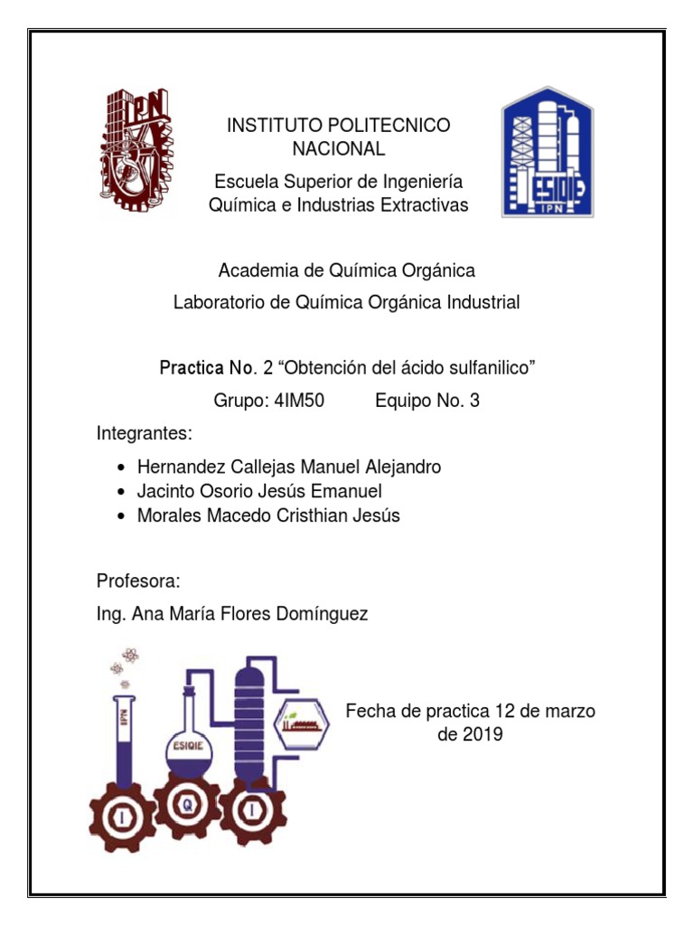 Practica 5 de Orga. Indus. | PDF | Ácido sulfúrico | Benceno