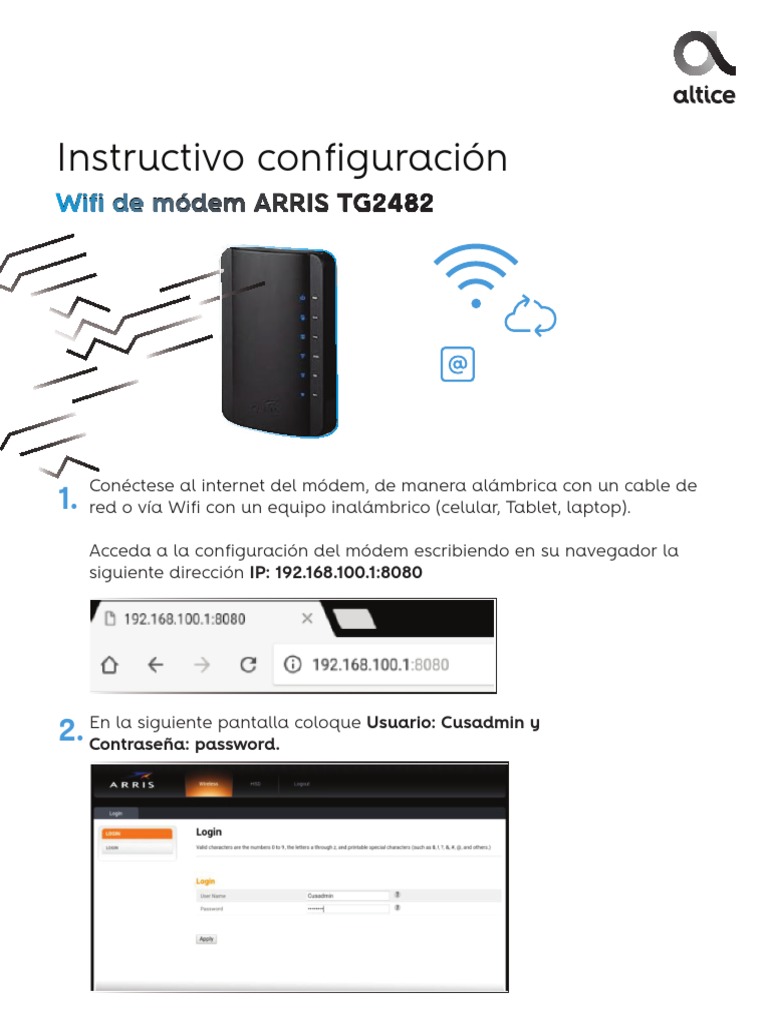 Intructivo Arris tg2482 | PDF