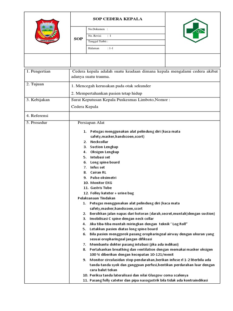 Sop Cedera Kepala | PDF