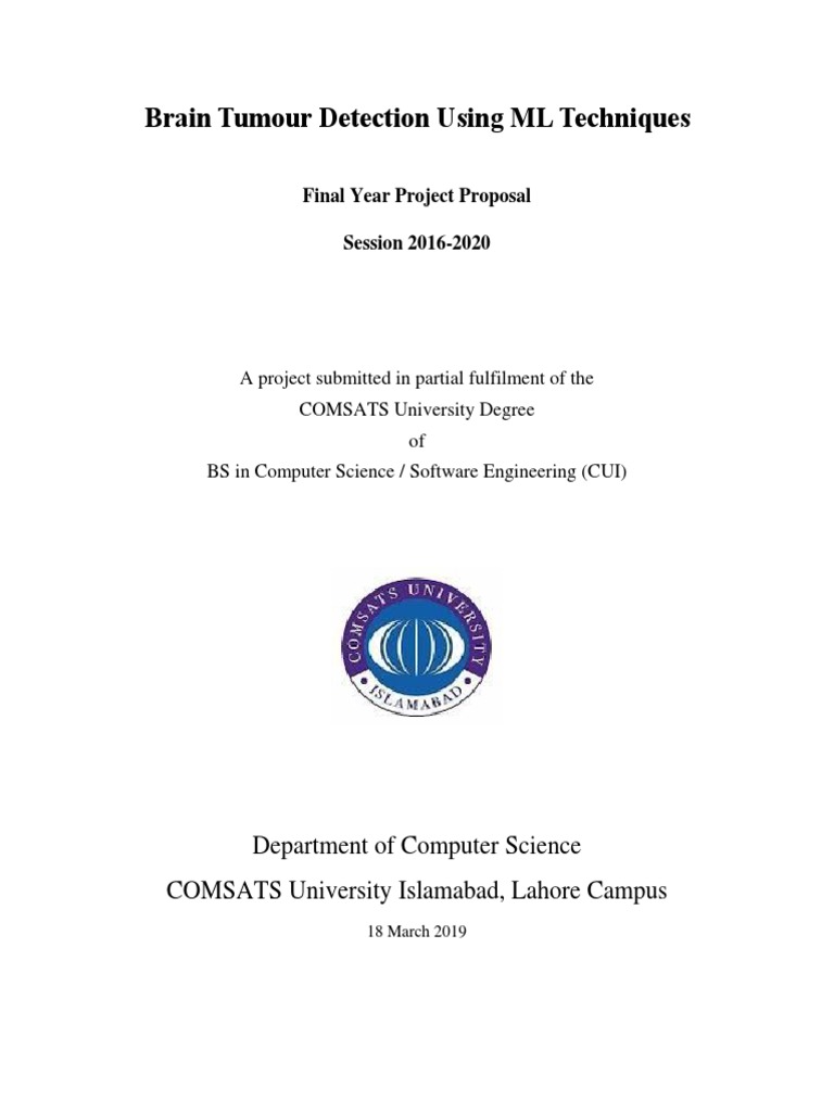 FYP Proposal Format | PDF | Brain Tumor | Magnetic Resonance Imaging