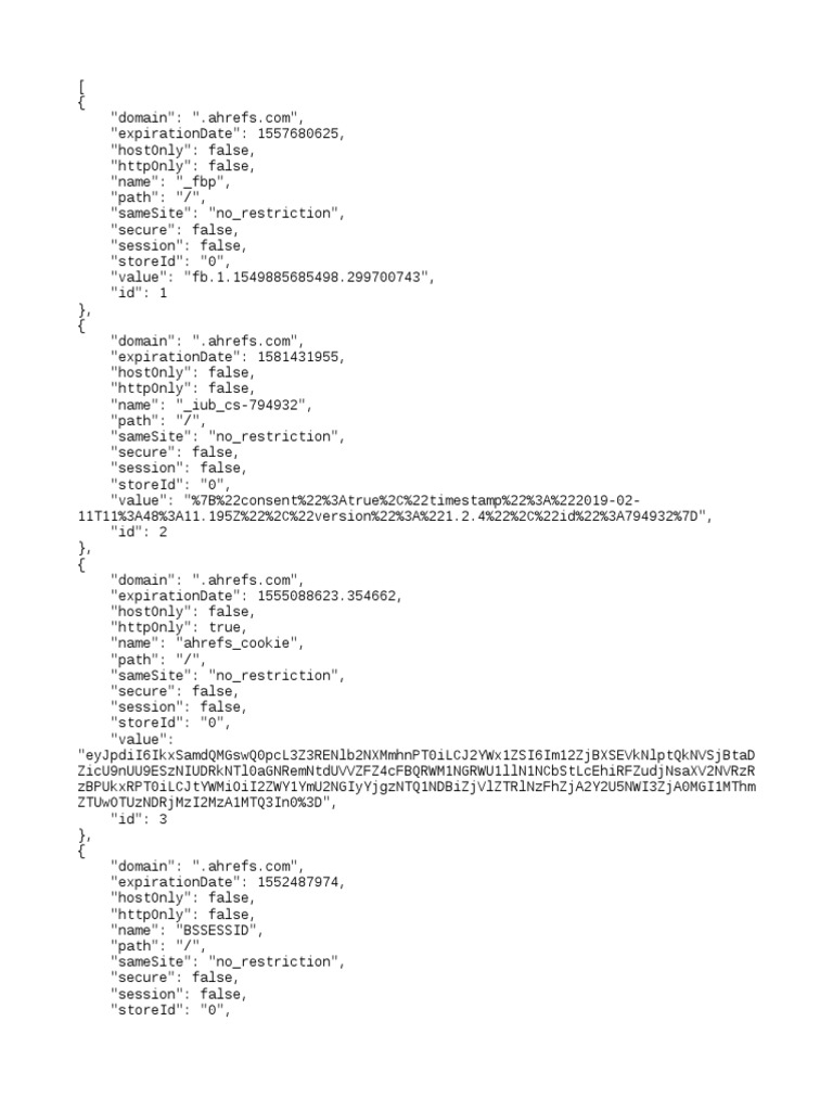 Ahrefs Cookies | PDF | Hypertext Transfer Protocol | Web Browser