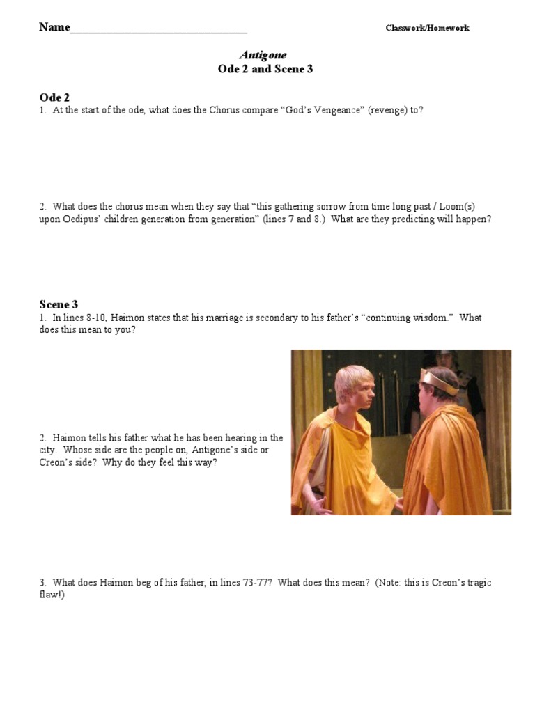 Antigone - Ode 2 and Scene 3 | PDF