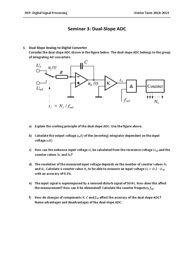 Seminar 3: Dual-Slope ADC | PDF