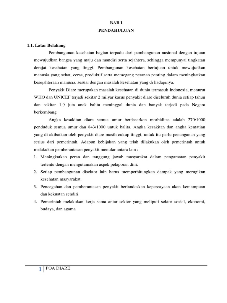 Poa Diare 2018 | PDF