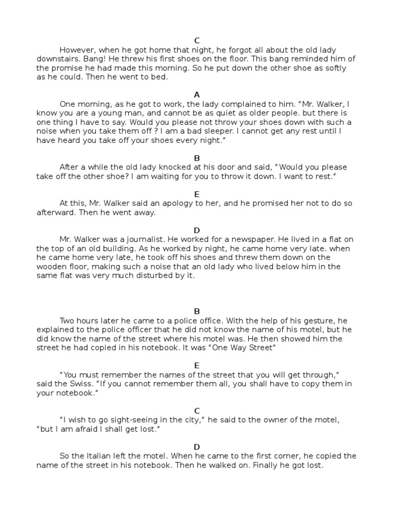 Jumbled Paragraphs | PDF