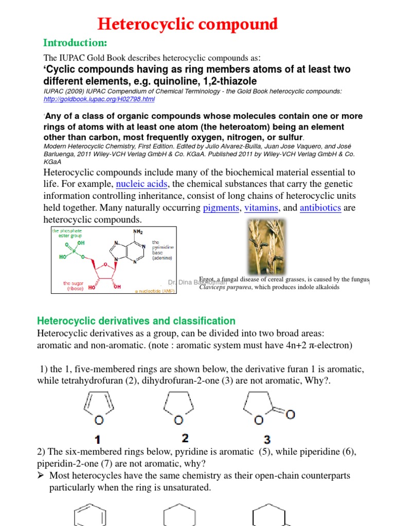 Heterocyclic Compounds | PDF | Heterocyclic Compound | Aromaticity