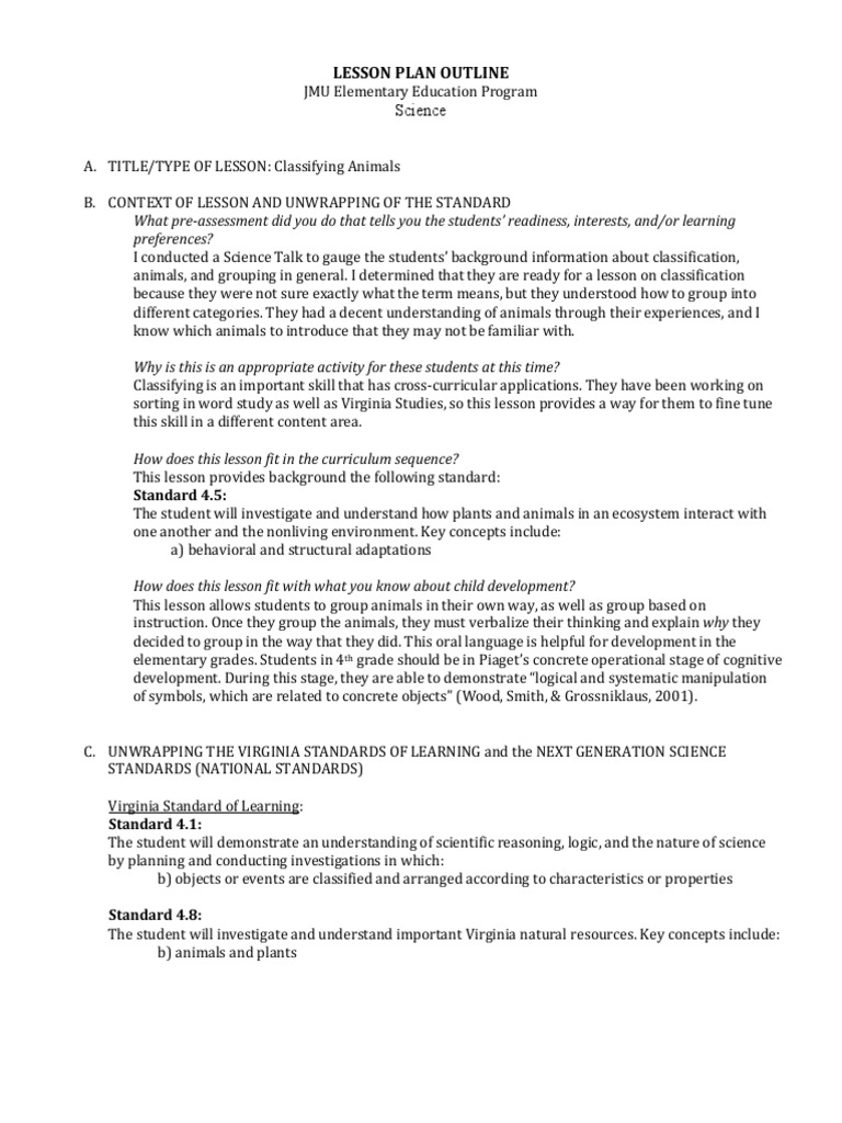 Science Lesson Plan Reflection | PDF | Invertebrate | Question