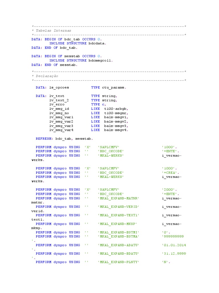 Exemplo de Batch Input | PDF | Computer Programming | Computing