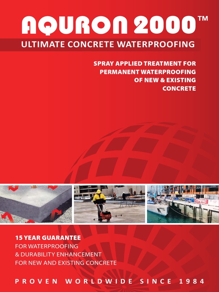 Aquron 2000 Ultimate Spray-On Waterproofing For Concrete 2014 PDF | PDF ...