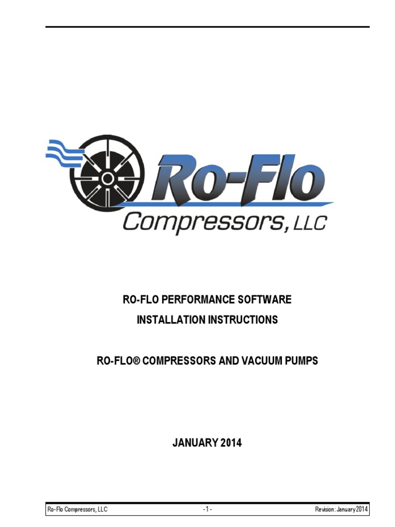 Ro-Flo Installation Instructions | PDF | Windows 8 | Microsoft Windows