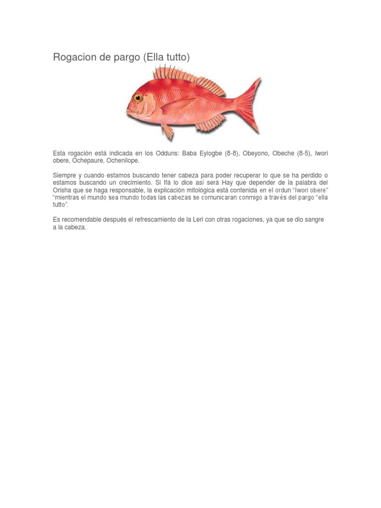 Rogación de Cabeza con Pargo | PDF | Religión y espiritualidad