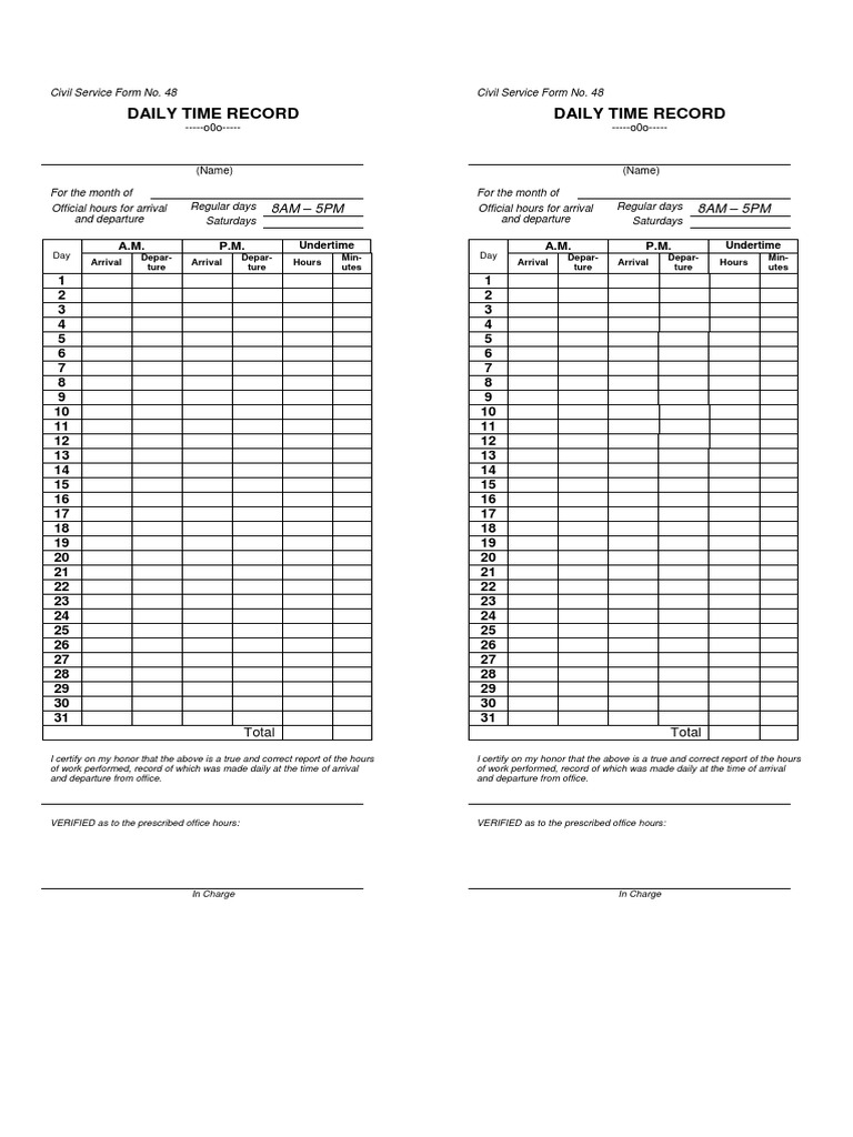 DTR CS Form No. 48 | Download Free PDF | Teaching Mathematics