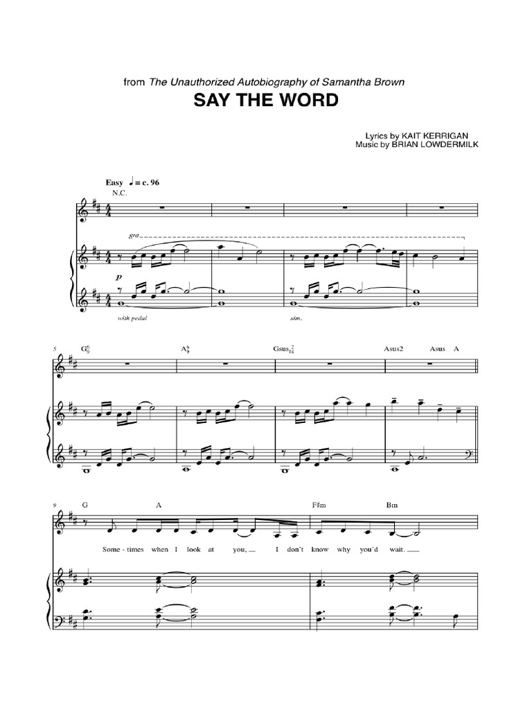 Say The Word PDF | PDF
