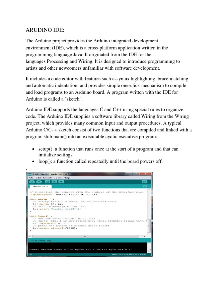 Arudino IDE | PDF | Arduino | Software