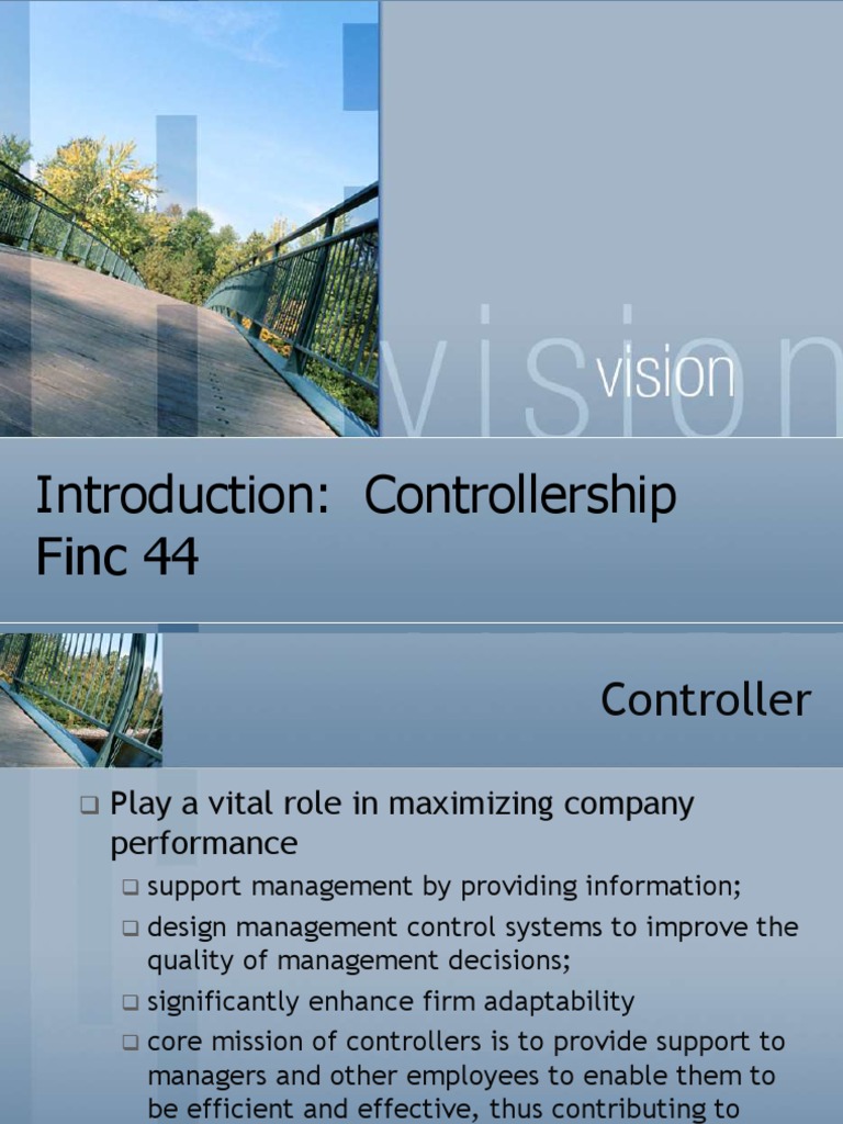 1 Controllership Introduction | PDF | Business | Competence (Human ...