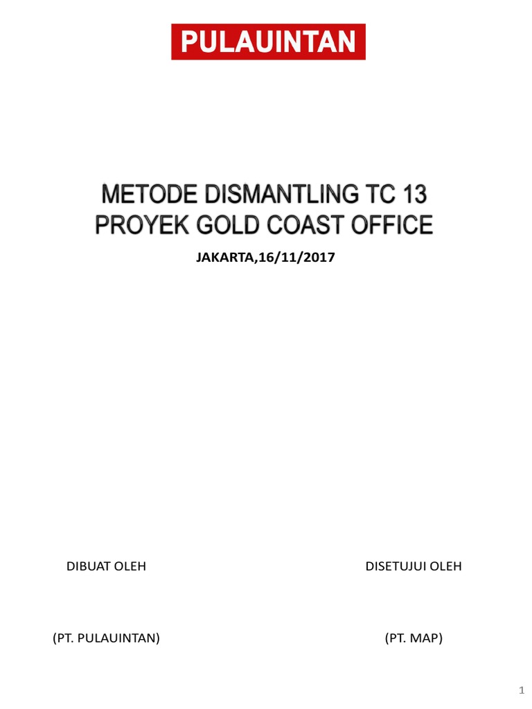 Metode Dismantling TC 13 | PDF