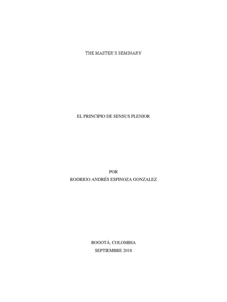 Sensus Plenior | Descargar gratis PDF | Biblia | espíritu Santo