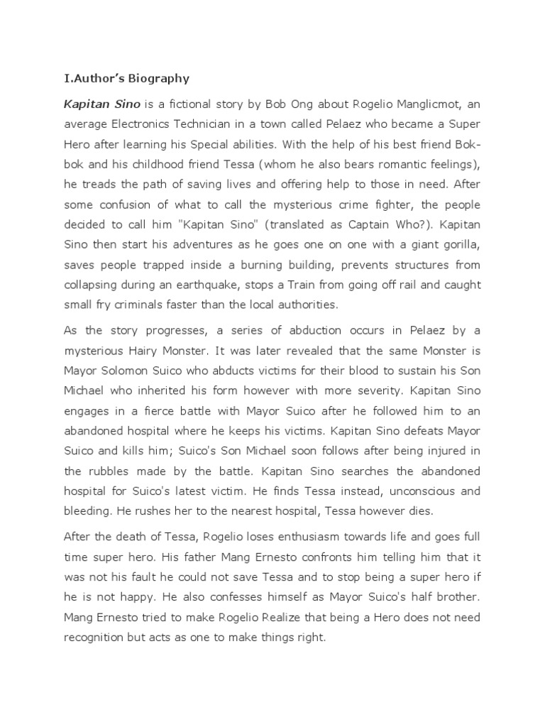 Kapitan Sino Is A Fictional Story by Bob Ong About Rogelio Manglicmot ...