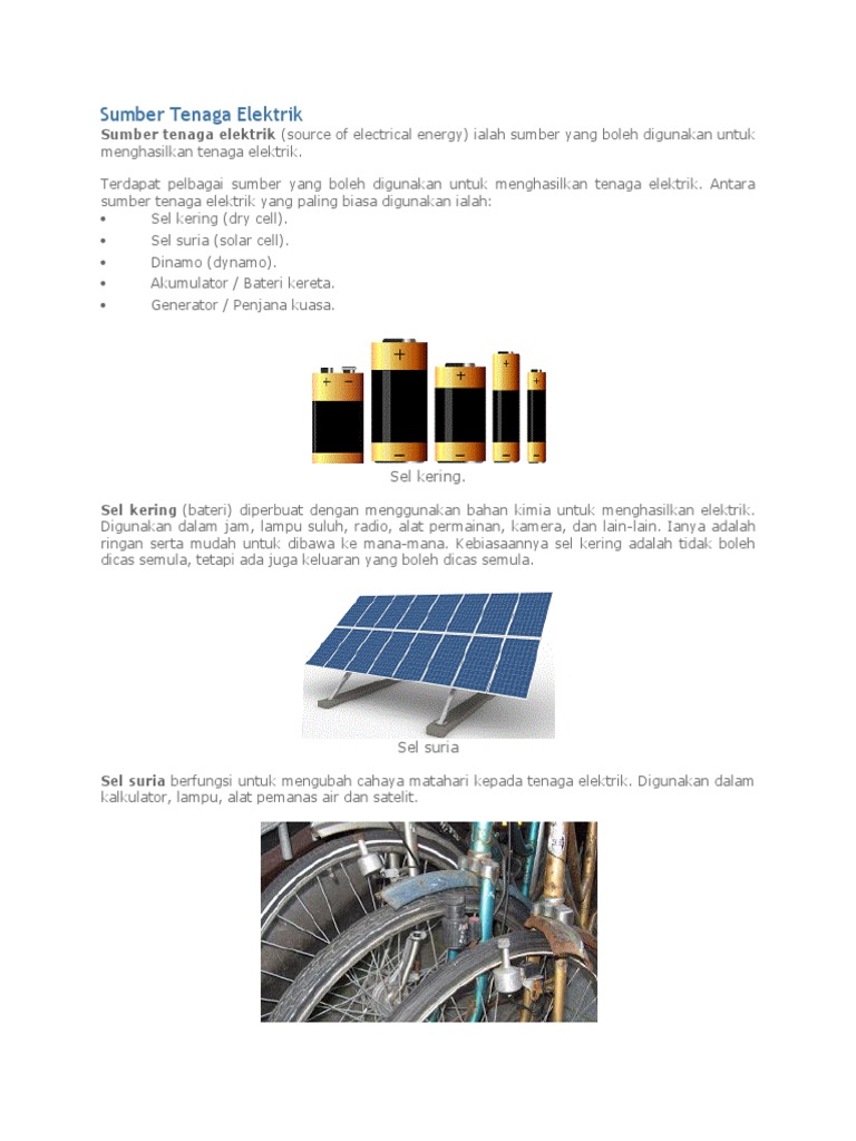 Sumber Tenaga Elektrik | PDF