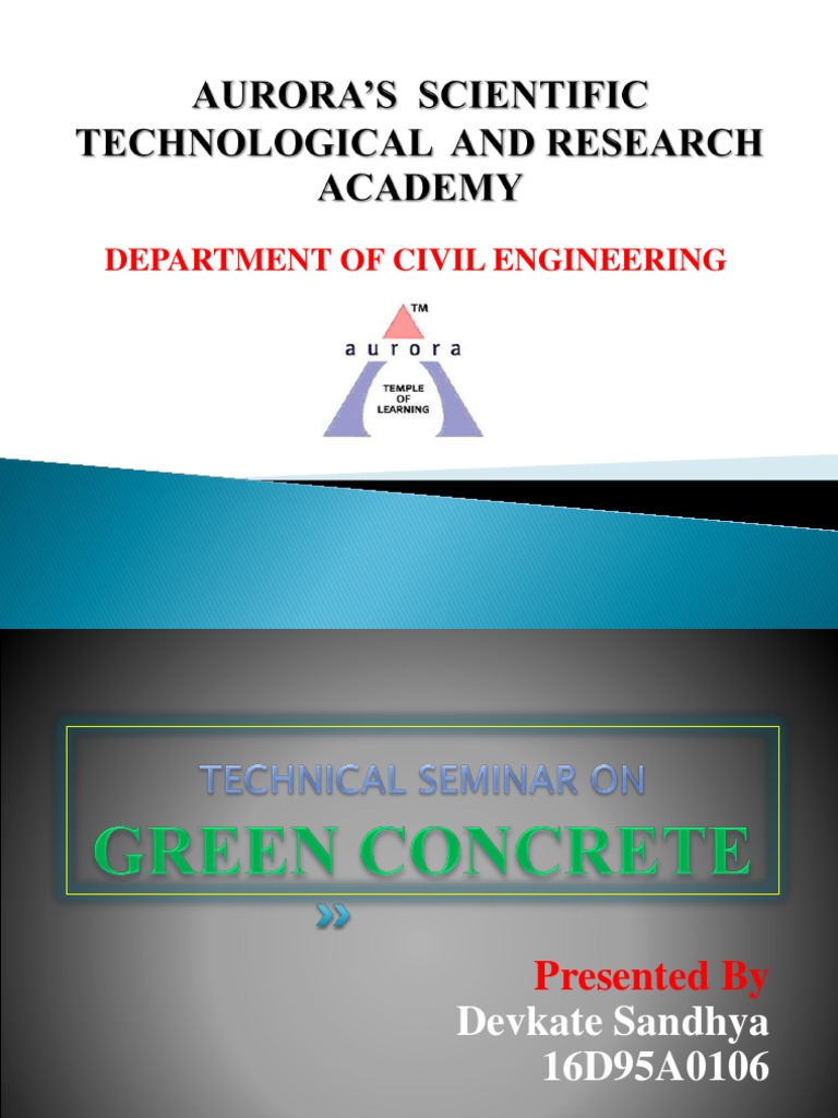 Green Concrete Pdf Construction Aggregate Concrete