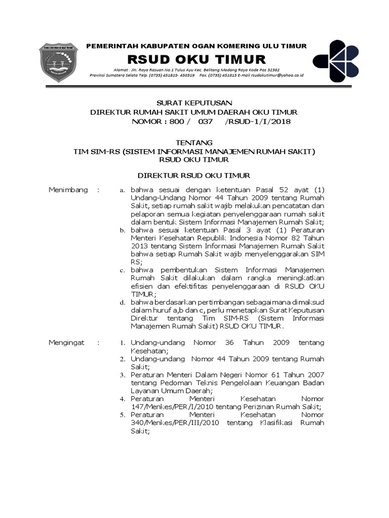 SK Tim Simrs | PDF | Kesehatan Holistik | Sains & Matematika