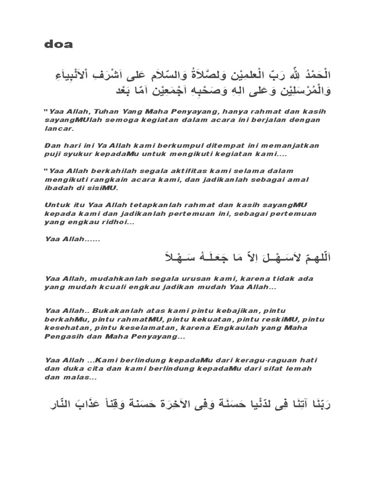 Contoh Doa | PDF