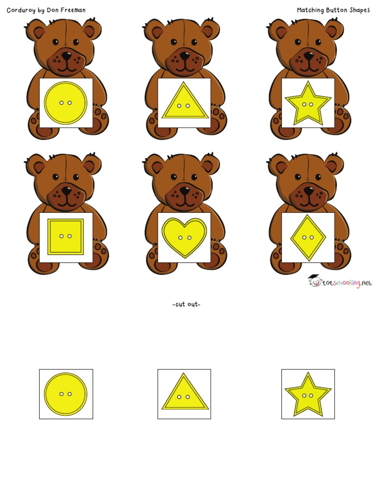 Corduroy - Button Shapes Matching PDF | PDF