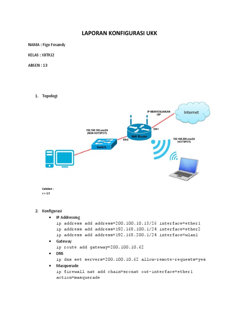 Laporan Konfigurasi Ukk | PDF | Proxy Server | Ip Address