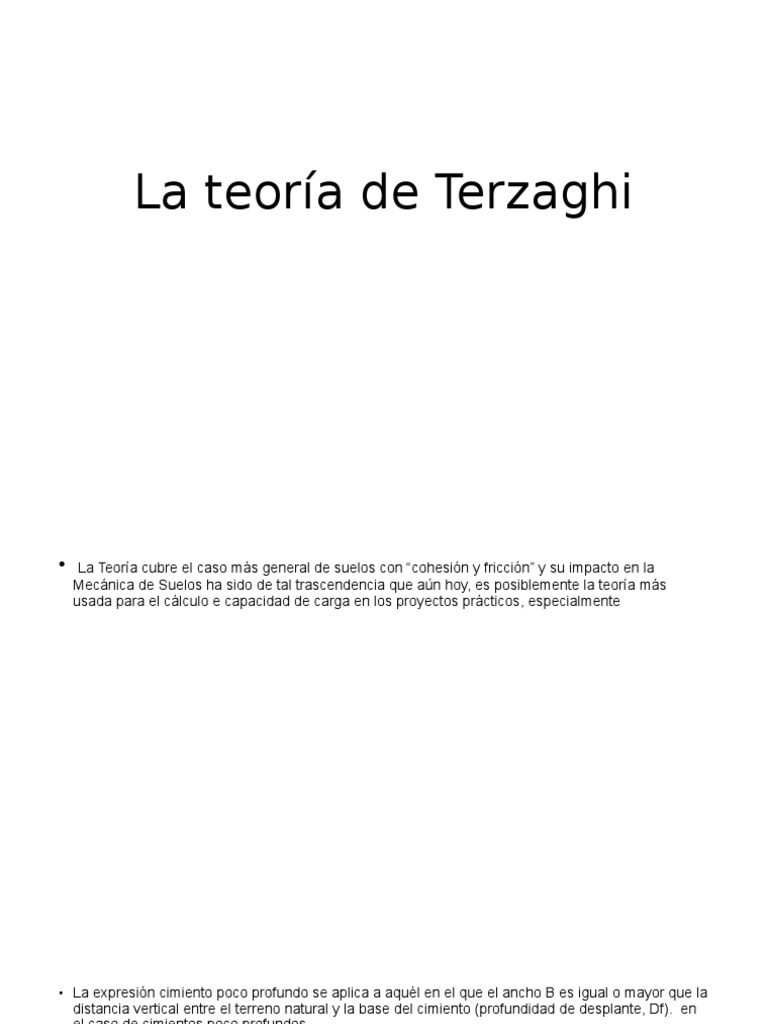 La Teoría de Terzaghi | PDF