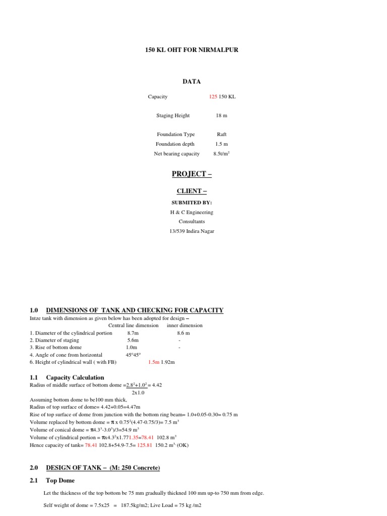 150 KLD Nirmalpur | PDF | Dome | Beam (Structure)