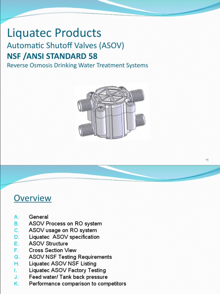 Liquatec Products: Automatic Shutoff Valves (ASOV) | PDF | Pressure | Leak