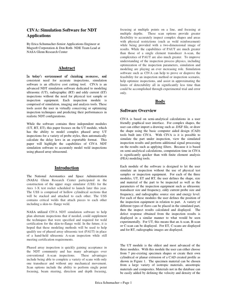 CIVA NDT Software | PDF | Nondestructive Testing | Ultrasound