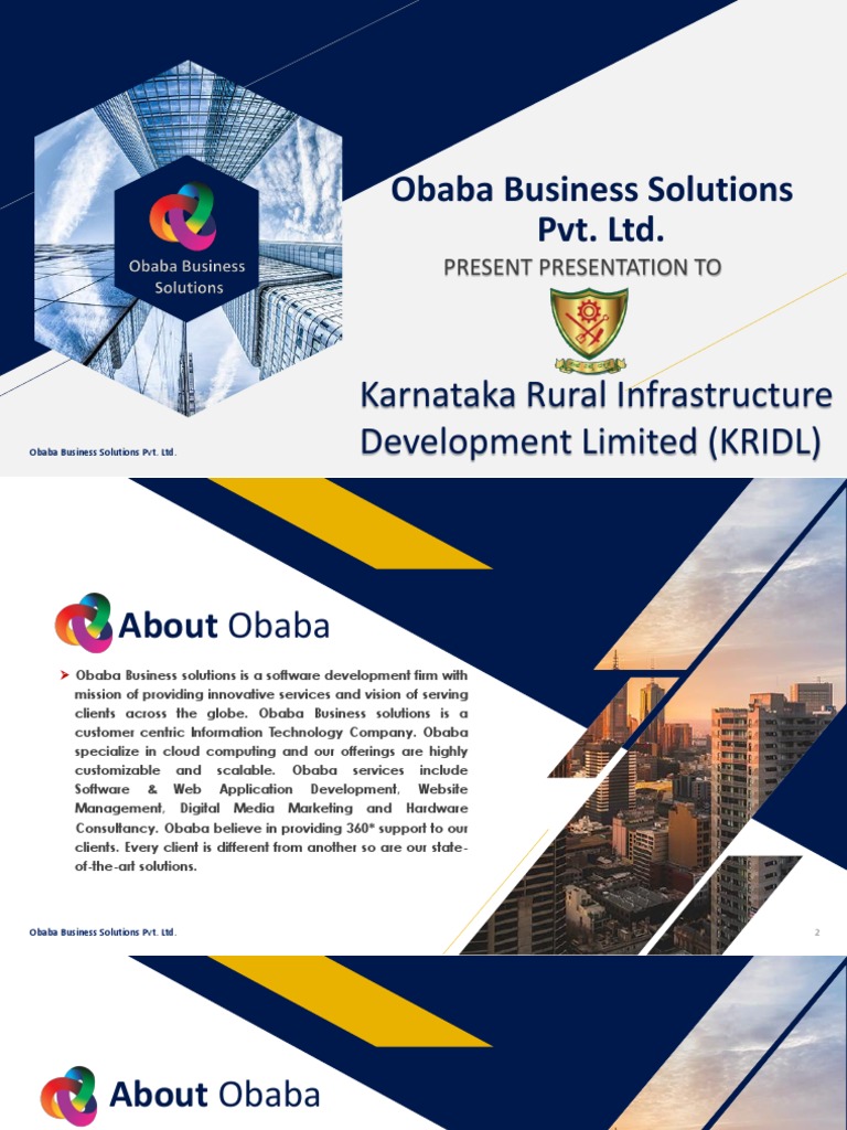Obaba Business Solutions Pvt. LTD.: Karnataka Rural Infrastructure ...