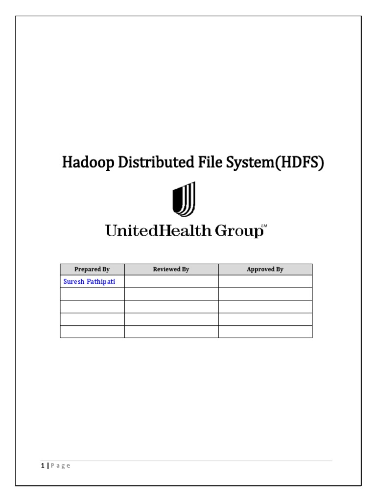 Hadoop Distributed File System (HDFS) : Suresh Pathipati | Download Free PDF | Apache Hadoop ...