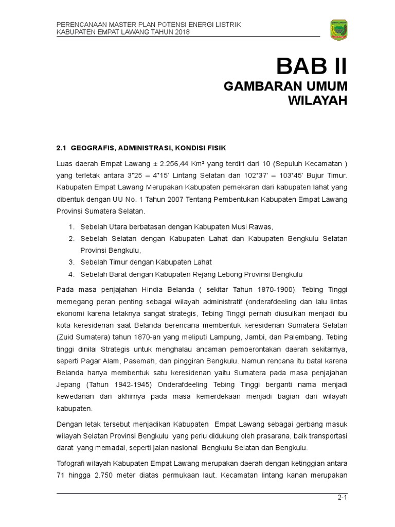 Bab 2 Gambaran Umum Wilayah | PDF