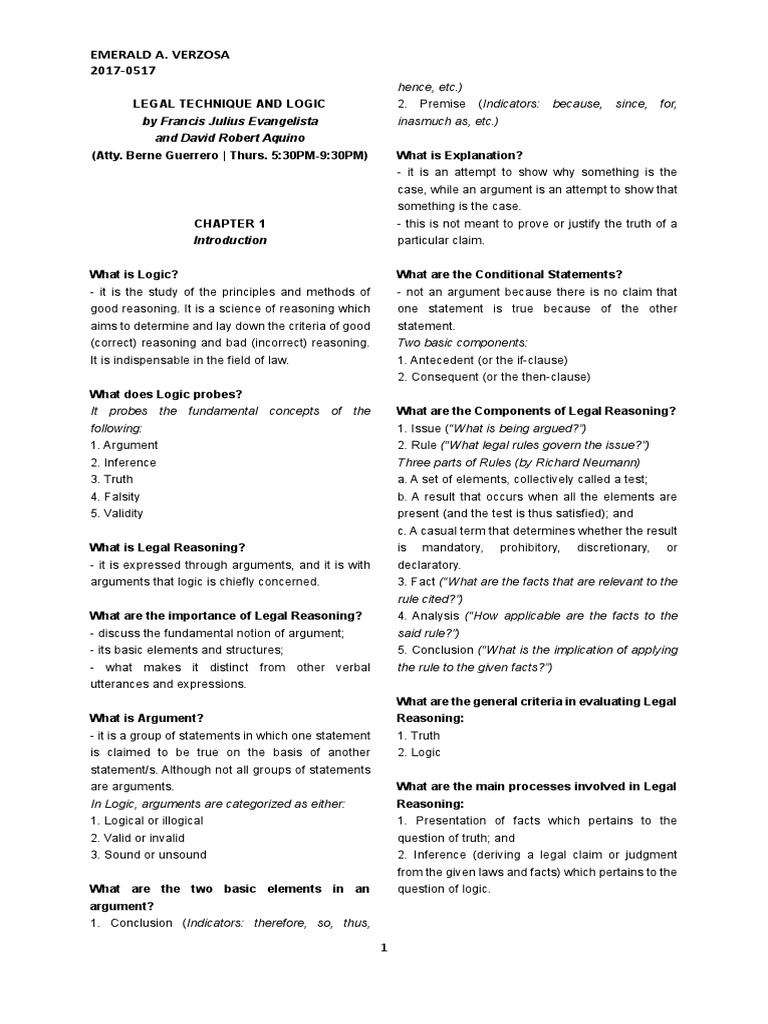 LOGIC Final Edited | PDF | Argument | Fallacy
