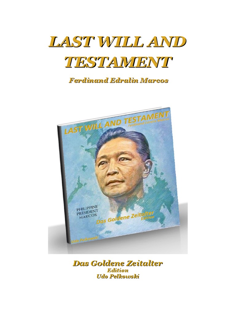 Ferdinand Edralin Marcos - Last Will and Testament | PDF | Philippines ...
