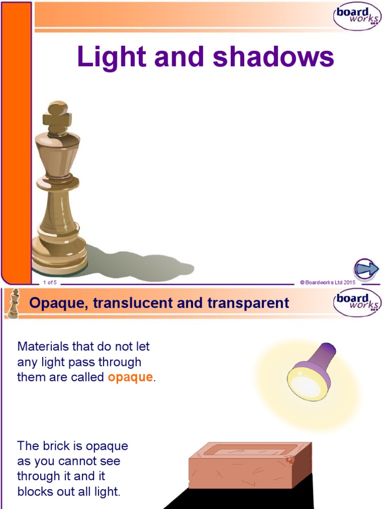 Boardworks Light and Shadows | PDF | Dielectric | Glasses