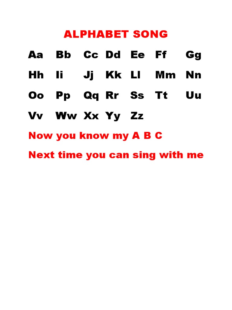 Alphabet Song | PDF