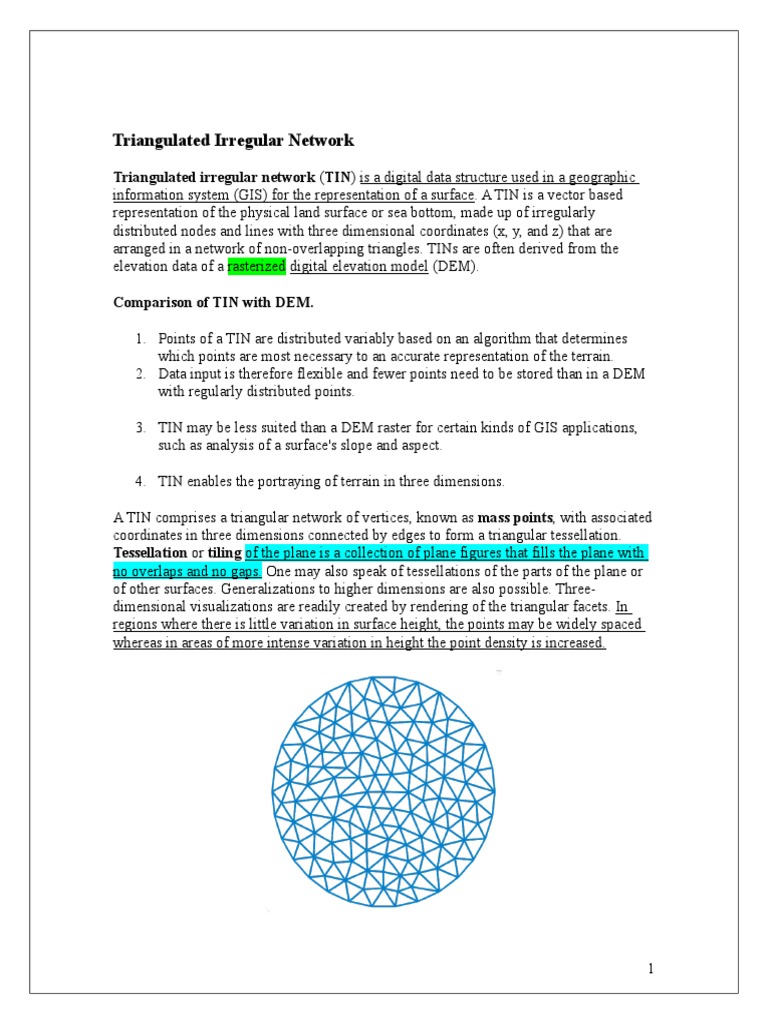 Triangulated Irregular Network | PDF | Geometry | Euclidean Geometry