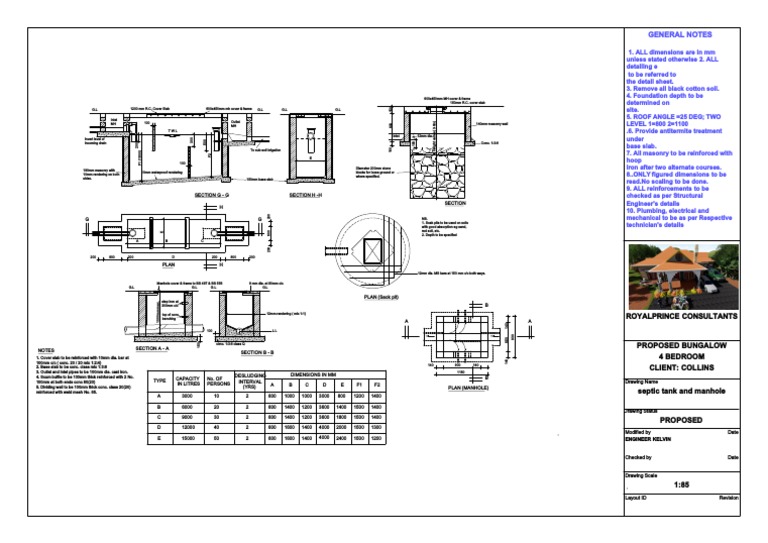 Manhole and Septic Tank | PDF | Masonry | Building Technology