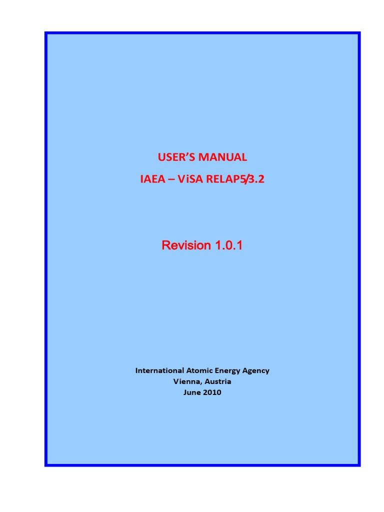 ViSA RELAP5 User Manual Guide | PDF | Menu (Computing) | Computer File