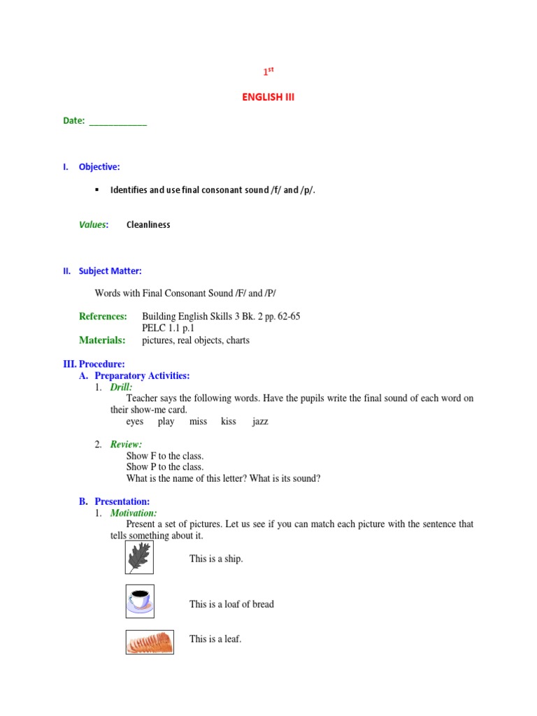Final Consonant Sounds in English III | PDF | English Language