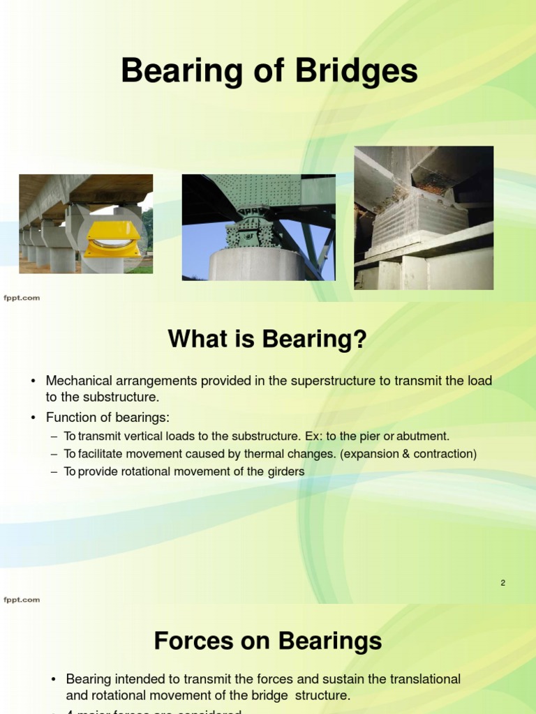 Bearing of Bridges | PDF | Bearing (Mechanical) | Friction