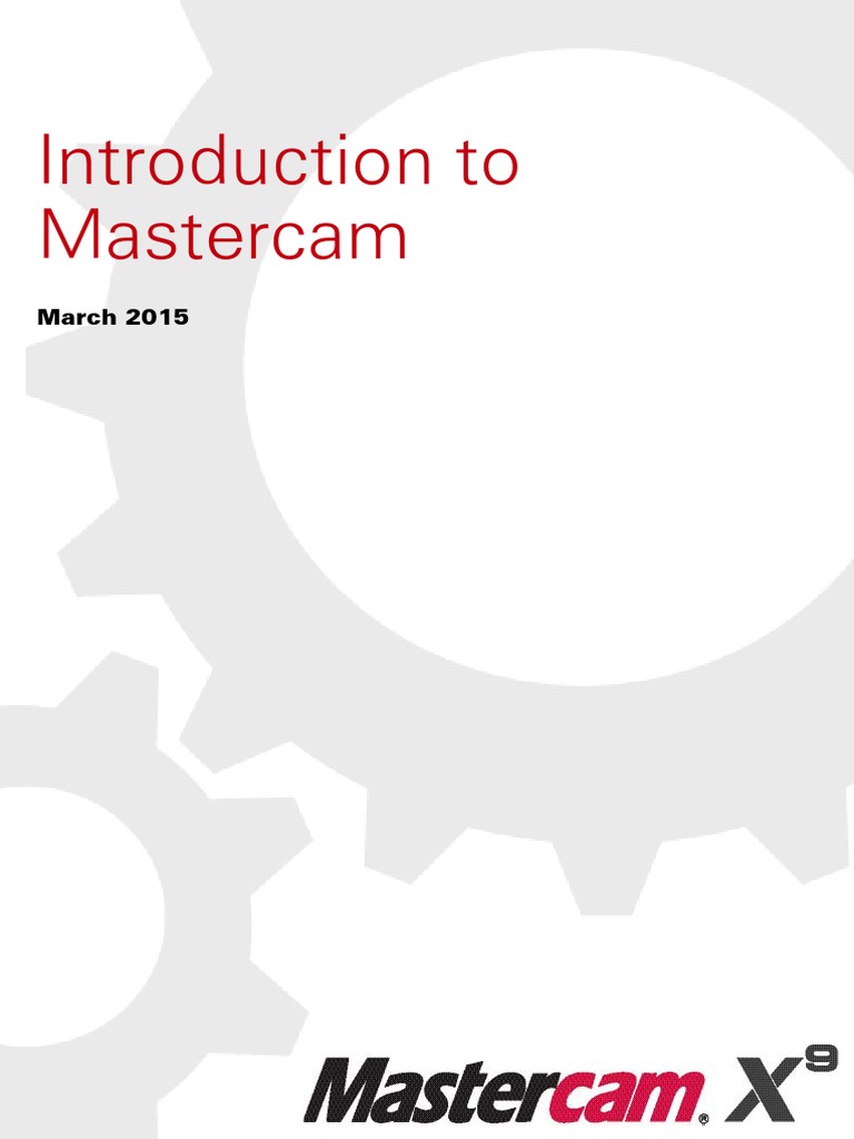 Intro To Mastercam 0 Pdf Pdf Menu Computing Graphical User