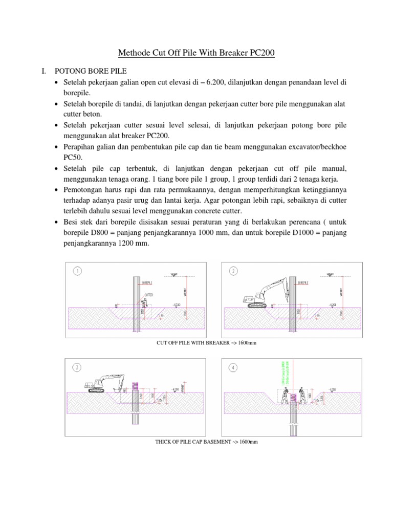 Metode Pekerjaan Bobok Borepile With Breaker | PDF